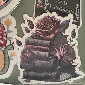 Stack of Books, Dark Books, Reading Sticker, Book Sticker, Readers ...
