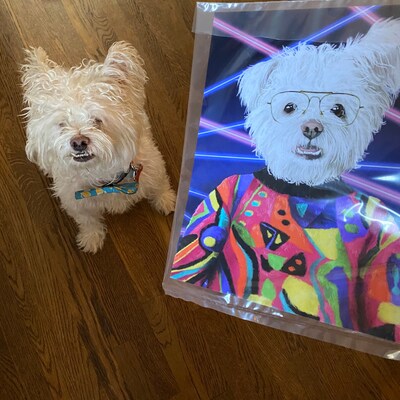 80s School Portrait, Pet Portrait, Custom Pet Portrait, Funny Pet ...