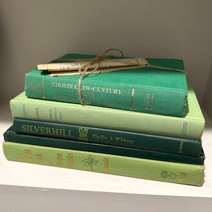 Set of 5 Vintage Books Customizable by Color Authentic Hardcover ...