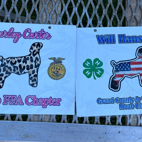 Stock Show Signs, Show Pig Sign, Show Cow Sign, Livestock Show Stall ...