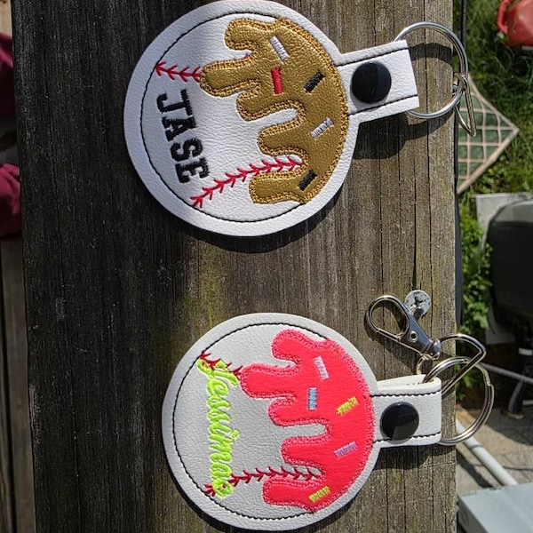 Softball Cursive Name & Number Bag Tags, Personalized Softball Green ...