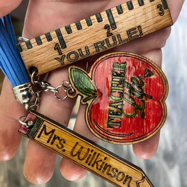 Teacher Gift-teacher Keychain-teacher Appreciation-personalized ...