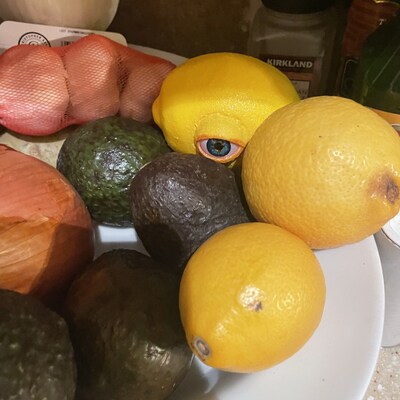 Realistic Life Sized Freaky Fruit All Seeing Lemon by Dead Head Props ...