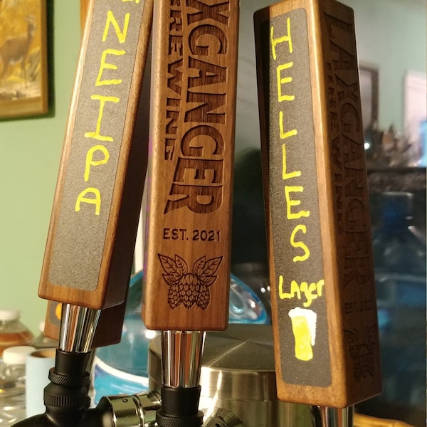 Custom Beer Tap Handle-laser Engraved With Chalkboard - Tap House ...