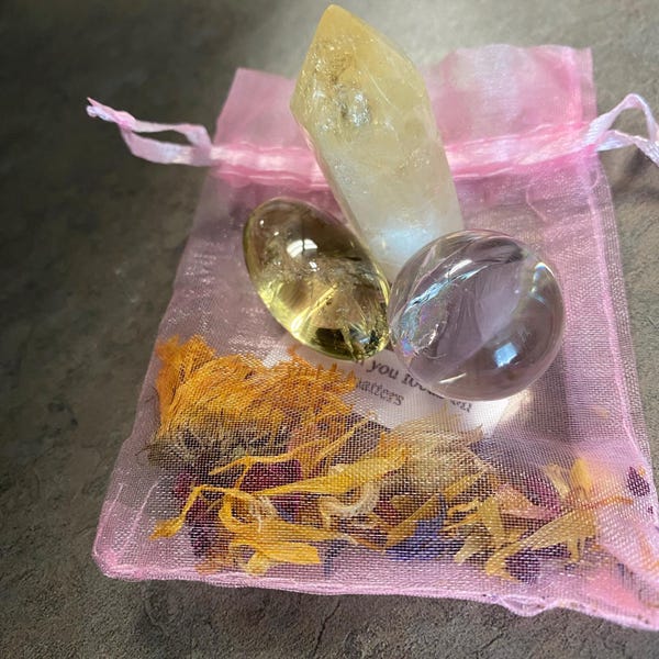 Grief Healing Crystal Set Set of Five Crystals - Etsy