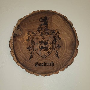 Custom Family Crest Latched Wooden Box : Free Engraved Personalization ...