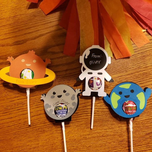 Space Lollipop Holder SVG, Layered Lollipop Holder Cut File, Space ...