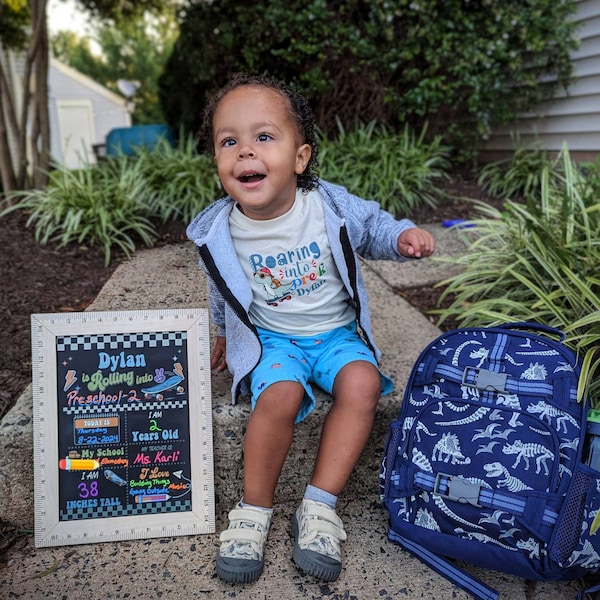 First Day of School Sign, Back to School Chalkboard, Reusable 1st Day ...