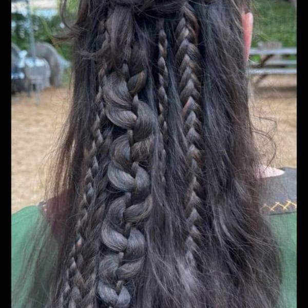 Fishtail Braids With Viking Dreadlocks • Boho Braids - Light Brown - Etsy