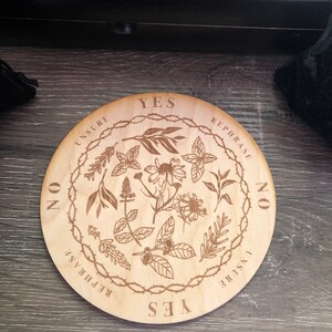 Pendulum Board Herbal Kit Nature Wooden Board Divination Witch Scrying ...
