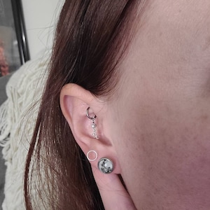 Minimalist Rolo Chain Helix Hoop Earrings Rook Piercing Hoop - Etsy