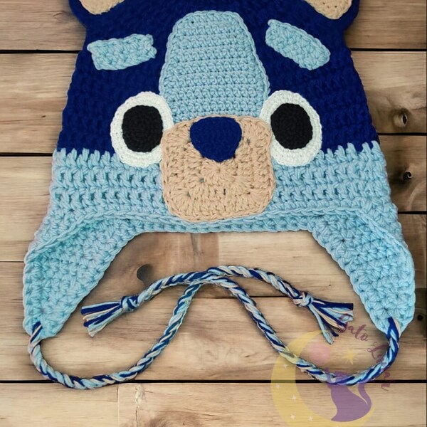 Crochet Blue Dog Hat Pattern, Crochet Pattern, Blue Dog, Hat Patterns ...