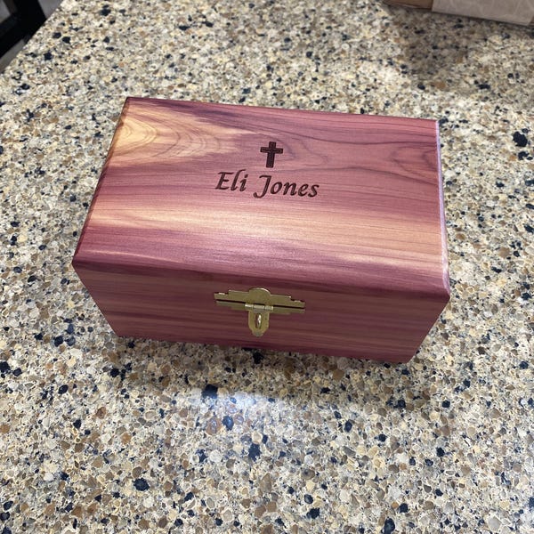 Engraved Paulownia Wood Urn, Wood Urn, Cremation Box for Ashes, Cat Urn ...