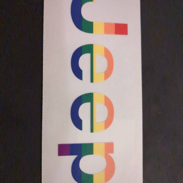 Gay Pride, Progress Pride, Jeep Emblem Sticker Decal, Wrangler JK, TJ ...