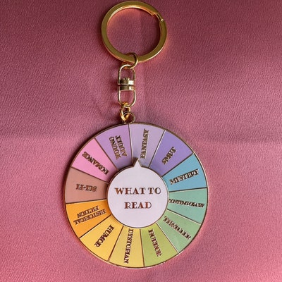 What to Read Wheel Keychain Spinning Keychain Interactive Keychain Hard ...