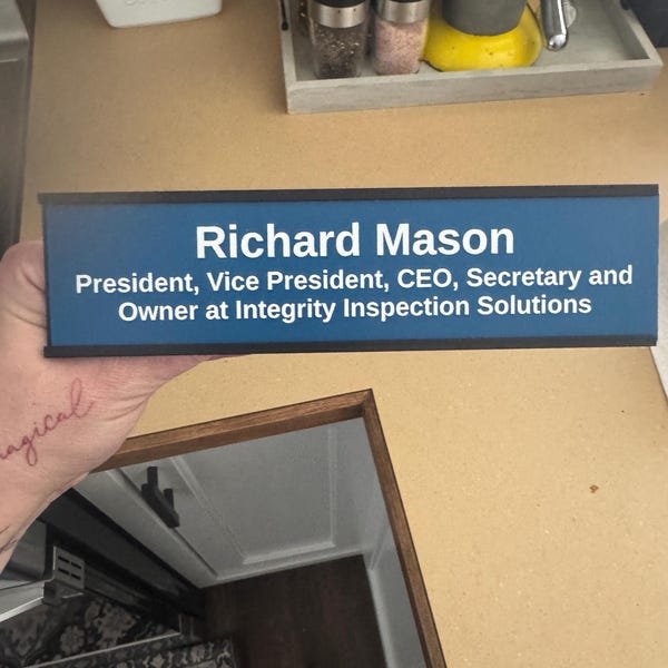 Custom Engraved Desk Name Plate: Funny Office Gift - Etsy