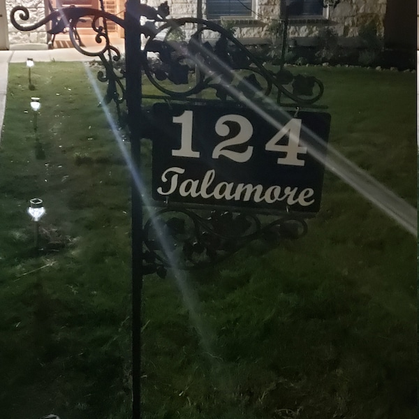 Personalized Reflective Address Sign: Solar Light, High-visibility ...