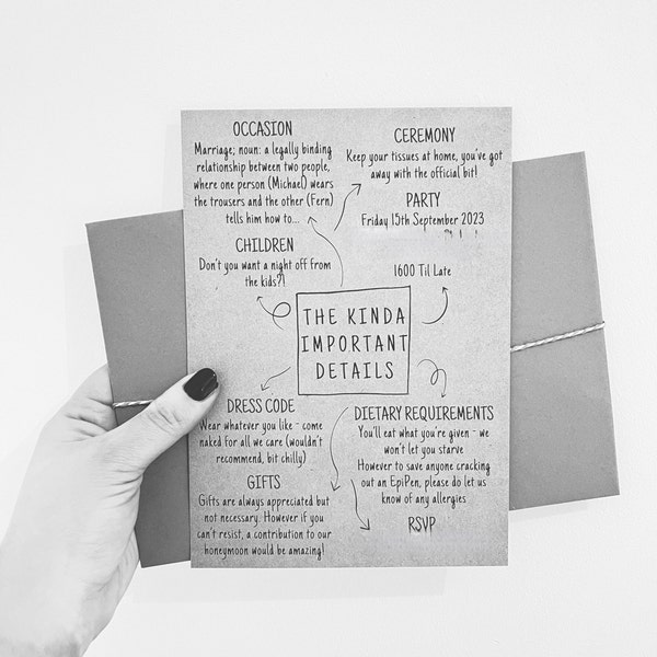 Flowchart Minimalist Wedding Invitation A5 Canva Template | Editable ...