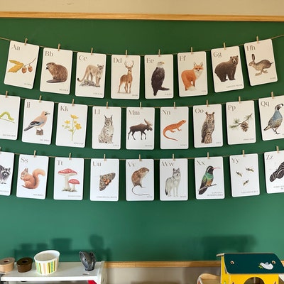 Woodland ABC Cards, Animal Alphabet Cards, Nature Themed Alphabet Cards ...