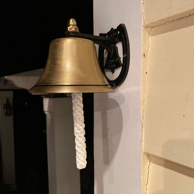 Rope Bell Pull W/ 2 Brass Shackles & Ring Braided Knot Lanyard Hand ...