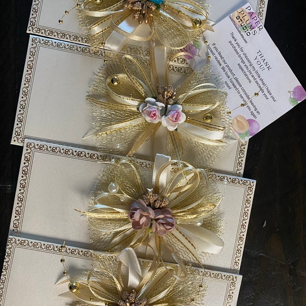 4 Pack Fancy Money Envelope, Gift Card Holder - for Weddings, Birthdays ...