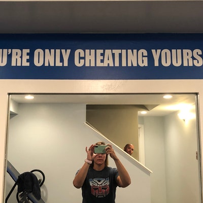 Fitness Motivation Wall Sticker Decal. You're Only Cheating Yourself ...