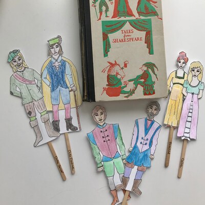 Romeo and Juliet Shakespeare Popsicle Puppets - Etsy