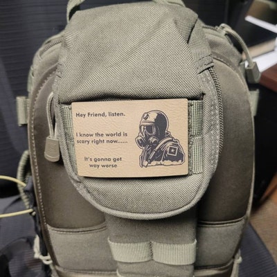 Doomer Wojack Meme Morale Patch, Perfect for Tactical Hat, Range Bag, Hook and Loop Backing ...