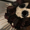 MADE TO ORDER . Half Face Catrina Mask. Catrina Mask With Black Peonies ...
