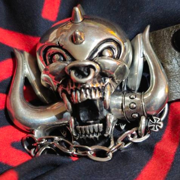MOTORHEAD Warpig 3D Buckle Vintage Dead Stock Iron Fist Poker the ...