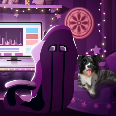 4x Animated Stream Screen for Twitch Lofi Game Room Neon Game Room Twitch Animated Screen for ...