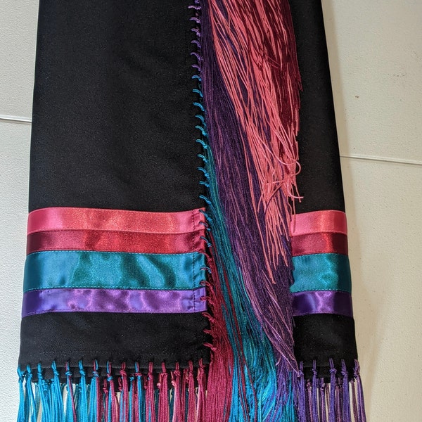 Pow Wow Shawl W Ribbon (choose a Color & Size) - Gabardine, Native ...