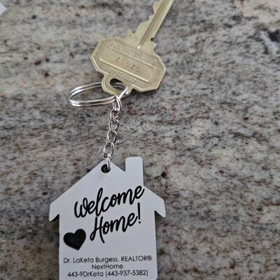 BULK Welcome Home Keychain Closing Gift - Etsy