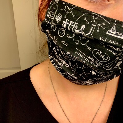 Science Face Mask Chemistry Biology Scientist Adjustable Ear Elastic ...