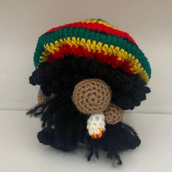 Crochet Rasta Gnome Pattern PDF Smoker Amigurumi Pattern Green Yellow ...