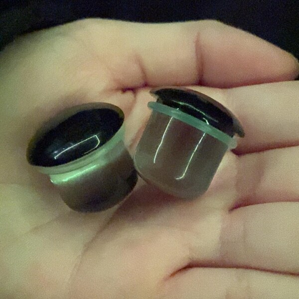 Single Flare Black Dome Plugs 14g, 12g, 10g, 8g, 6g, 4g, 2g, 1g, 0g ...