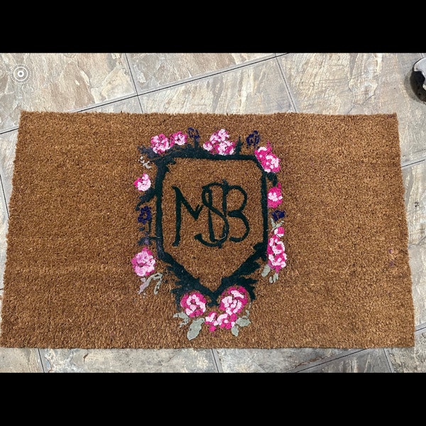 Custom Sketch Doormat Personalized Photo Drawing Unique Welcome Rug ...