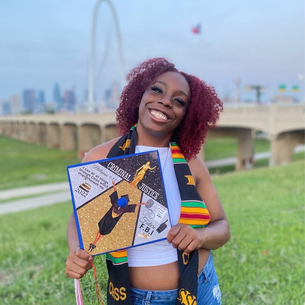 Graduation Cap Topper Label/criminal Justice Major/ Future FBI - Etsy