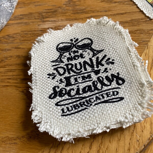 Sarcastic Frayed Hat Patches - Drinking Hat Patch - Custom Funny Hat Patch - Hat Patch for Women ...