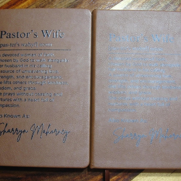 Personalized Pastor's Wife Journal, Custom Pastors Wife Appreciation ...