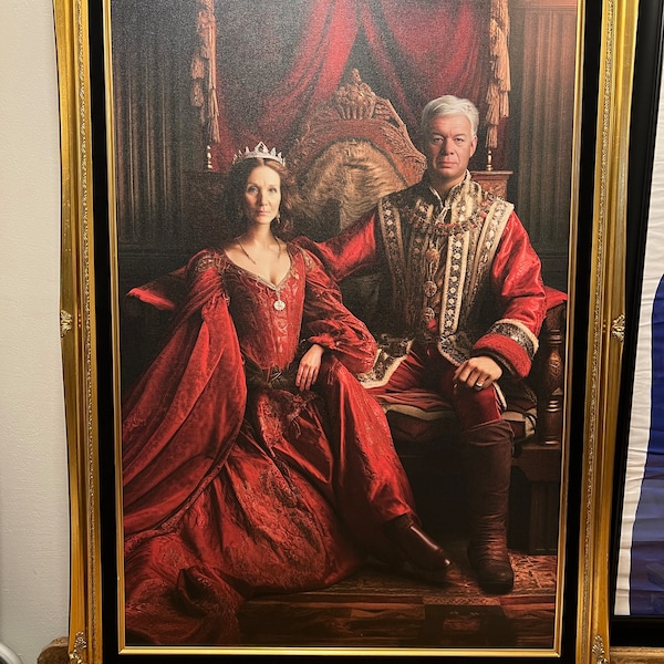 Custom Royal Couple Portrait From Picture, Custom Royal Family Portrait ...