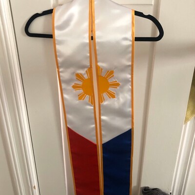 Philippines Flag Stole / Filipino Flag Graduation Sash - Etsy