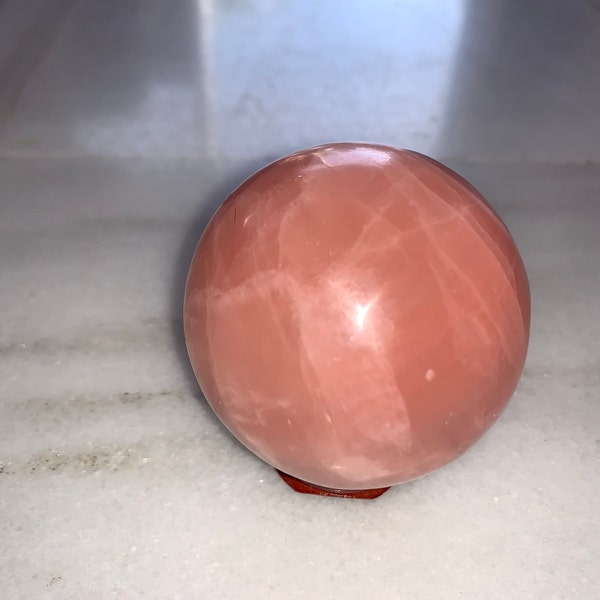 Chocolate Calcite 6.5cm Sphere Druse Geode Crystal Translucent Mineral ...