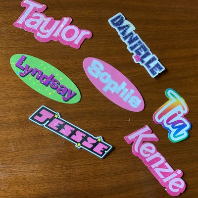 Personalized 90s Logo Inspired Sticker Pack or Single Sticker Bach to ...