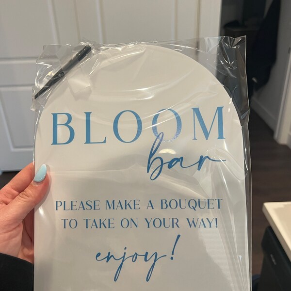 Pink Bloom Bar Sign, Bloom Bar Acrylic Sign, Bloom Bar Sign, Flower Bar ...