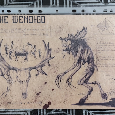 Medium Wendigo Algonquian Folklore Art Print - Etsy