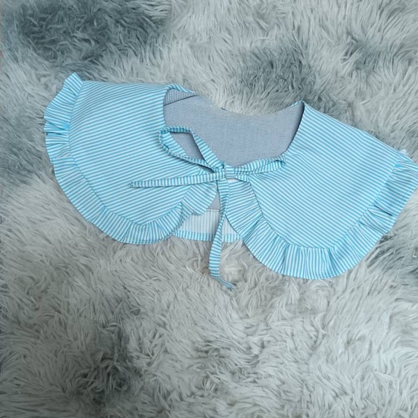 Two Designs of Oversized Collar, Fake Big Vintage Collar Sewing Pattern ...