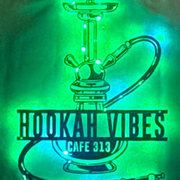 Custom Cactus Desert Mountain Metal Wall Art LED Light Personalized ...