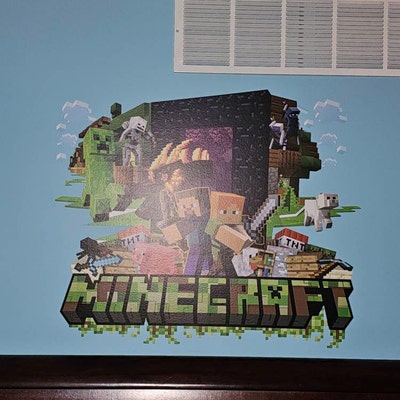 Peel and Stick Minecraft Wall Decal Video Games Wall Sticker Steve ...
