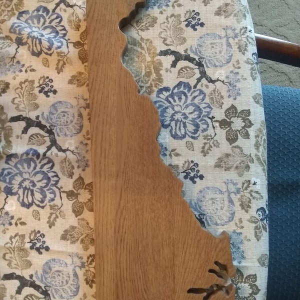 Delaware State Shape Wood Sign Cutout Wall Art. Modern Rustic ...